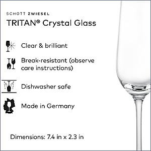 Schott Zwiesel Tritan Crystal Glass Bar Special Sherry Cocktail Spirits Glass, 4-Ounce, Set of 6
