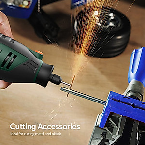 DEPSTECH Rotary Tool Accessories Kit, 420Pcs Accessory Set, 1/8"(3.2mm) Diameter Shanks, Universal Kit Fits All Tool for Carving, Sanding, Cutting, Drilling, Grinding, Cleaning and Polishing- AT420