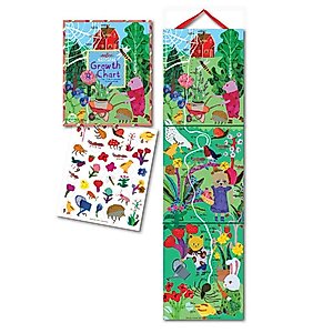 eeBoo: Making The Garden Growth Chart, A Colorful Classic Growth Chart Reveals Measurements in Inches and Centimeters, 33 Different Stickers to Mark Certain Occasions