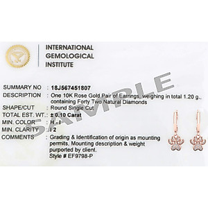 S925 Sterling Silver 1/6ct TW Diamond Row Hoop Earrings (I-J, I2)