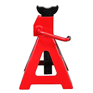 BIG RED T41202 Torin Steel Jack Stands: 12 Ton (24,000 lb) Capacity, Red, 1 Pair