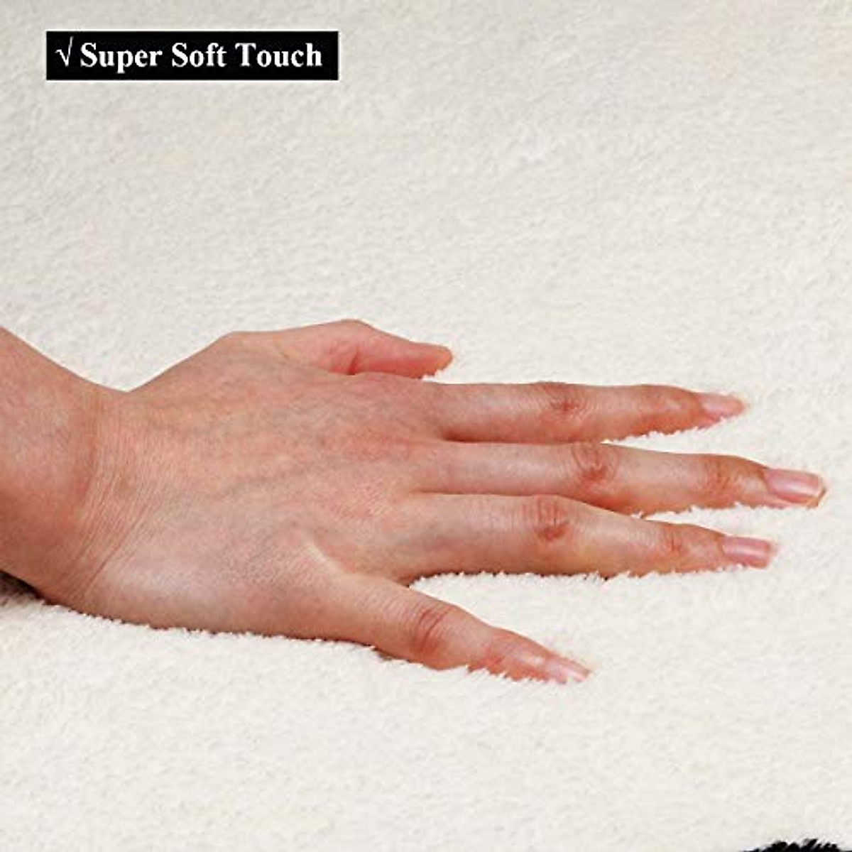 HEBE 4ft Round Kids ABC Rug Alphabet Nursery Rug for Bedroom Playroom Non Slip Educational Playmat Round Circle Carpet for Classroom Infant Toddlers,Milk White