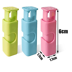 Bag Clips for Food Storage, Bread Bag Clips, Food Bag Clips for Bread, Nuts, Dried Fruit, Frozen Foods Bag Cinch Non-Slip Grip, Easy Squeeze & Lock, 12 Pack (Multi-Color)