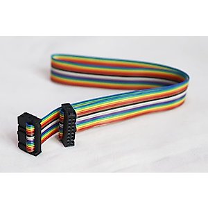 VISUALEDS LED Display 16 pin Flat Cable 16P 10PCS 2.54MM Pitch Pure Copper Flat Ribbon led Module Receiver Cable Signal Cable