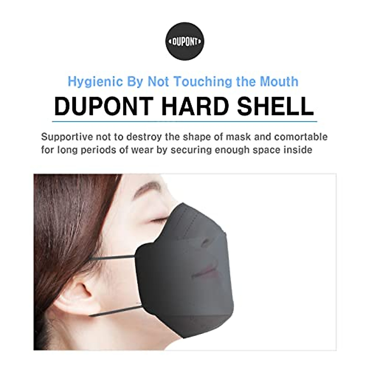 HAPPYDAY , 30 Packs, Made in KOREA Premium KF94 Micro Dust Protection Individually Packaged Black Face Mask for Adult