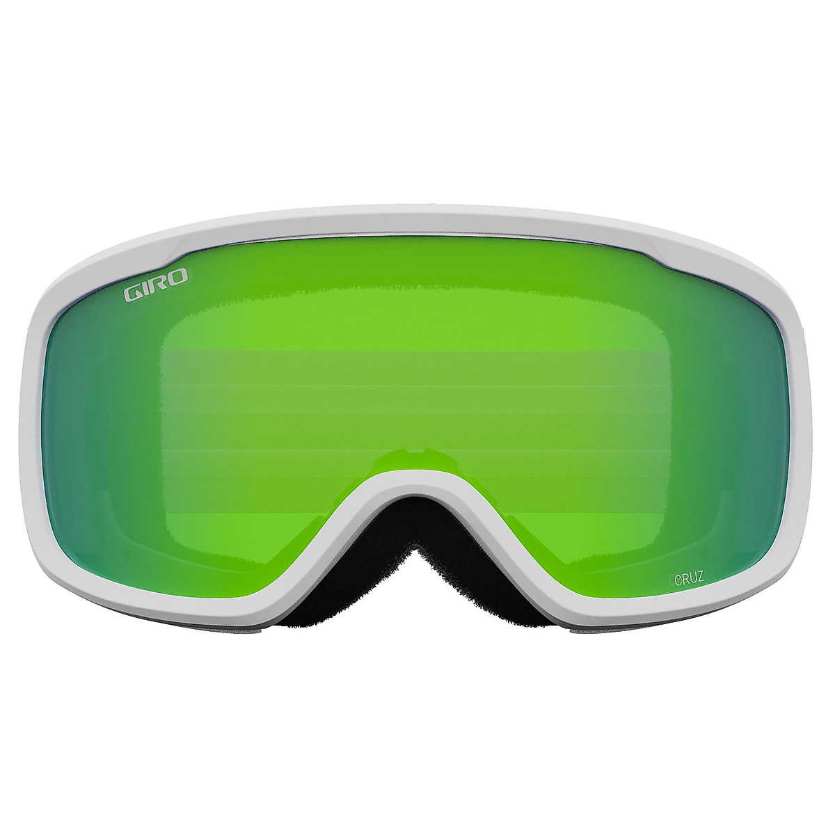 Giro Cruz Asian Fit Ski Goggles - Snowboard Goggles for Men, Women & Youth - Anti-Fog - OTG - White Wordmark Strap with Loden Green Lens