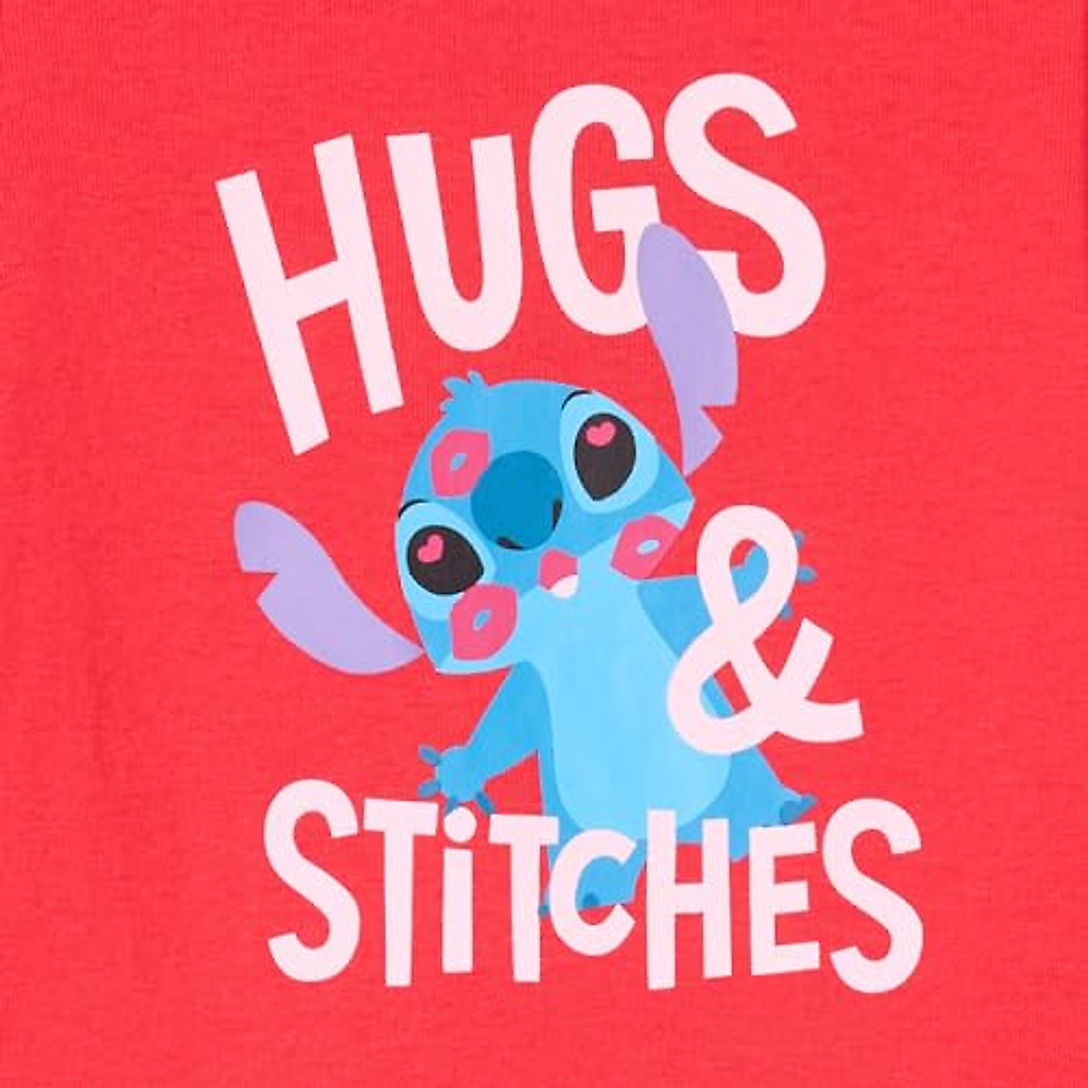 Amazon Essentials Disney | Marvel | Star Wars Girls' Pajama Set, 4-piece (Previously Spotted Zebra), Stitch Hugs, 8