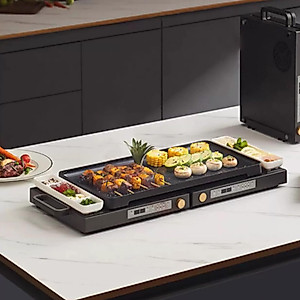 Chefzilla Induction Cooktop 2 Burner Foldable 1800W | Portable Induction Countertop Dual Burner Fast Warm-Up | Induction Hot Plate for Cooking Kitchen RV Camping | Induction Cooker Heater (Black)