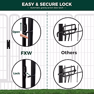 FXW Rollick Dog Playpen for Yard, RV Camping│Patented, 40 inch 16 Panels