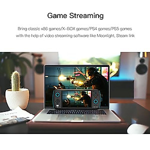 AYN Odin Pro Retro Game Handheld - SD845 Android Console With Multiple Emulators - FHD 1080P LCD, Fast Charging - 6600mAh Battery - 128GB, Black