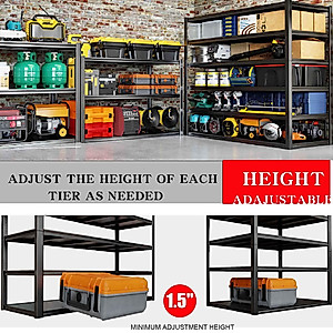 picvoss 6-Tier Garage Shelving Heavy Duty, 3200LBS Garage Storage Shelves, Adjustable Metal Shelving Unit,52" W x 24" D x 84" H, Industrial Shelving for Storage