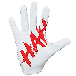 Essential Wear Football Gloves Men - Youth & Adult White Football Gloves - Performance Enhancer Receiver Gloves with Super Tacky Grip for Ultimate Experience - Adult & Youth Sizes