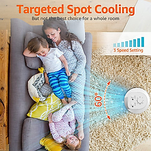 Evaporative Air Cooler Portable, 35” Cooling Fan with 60° Oscillating, Removable Water Tank, Ice Packs, 3 Speeds, Personal Swamp Cooler, no Remote Control.