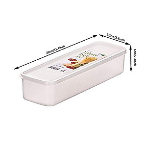 4 Pcs Pasta Storage Container Kitchen Spaghetti Food Storage Box - Noodle Canister With Lid for Spaghetti, Noodles, Pasta, Eggs, Fruits Snacks