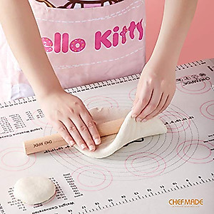 CHEFMADE Hello Kitty 23-Inch Rectangle Silicone Baking Mat with Measurements, Non-stick Heat Resistant Rolling Dough Mat, for Pastry,Pizza, Fondant and Pie Crust Making 15" x 23" (Pink)