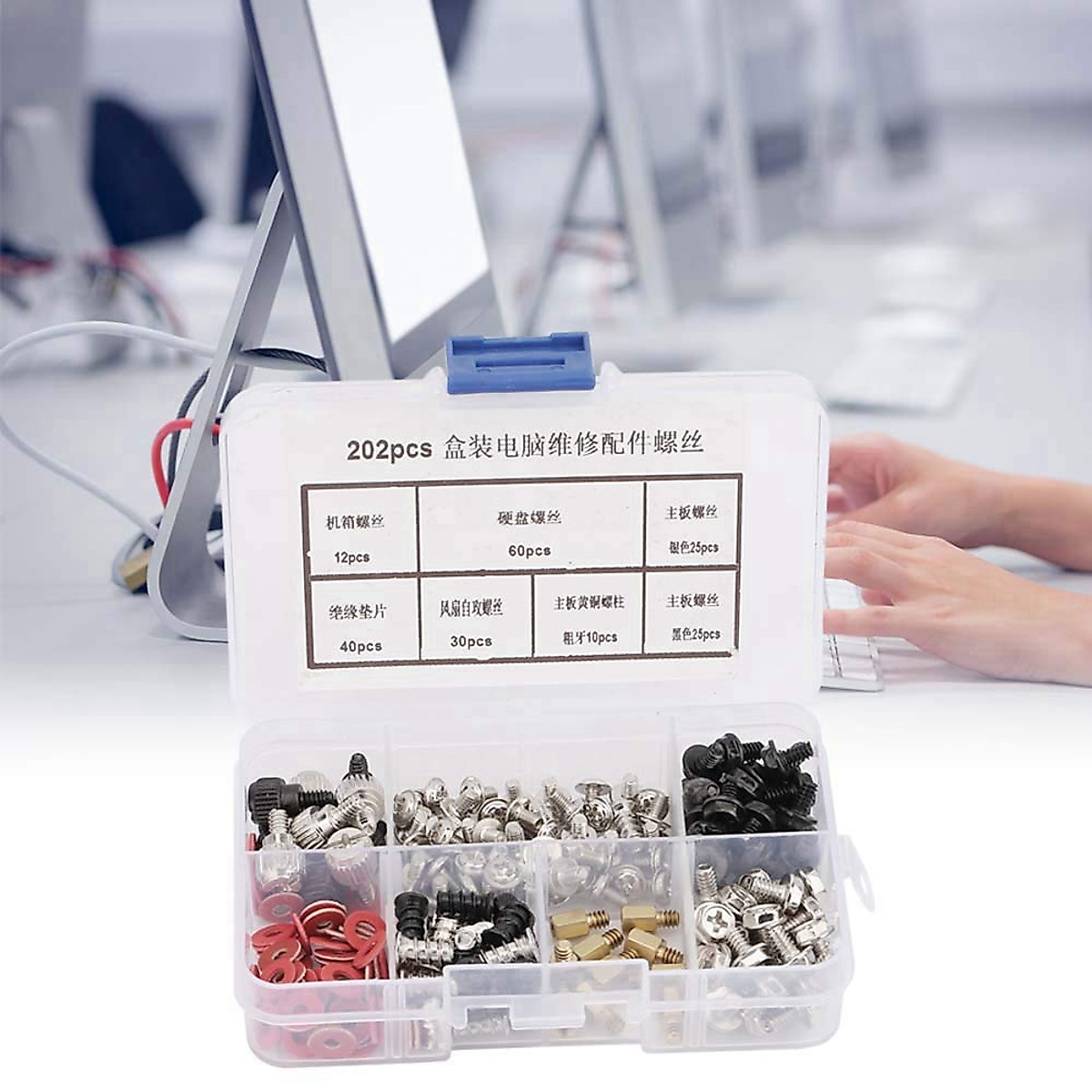 Screw 202Pcs/set PC Motherboard Hard Disk Screws Set Assortment Kit Computer Repairing Accessories tornillos