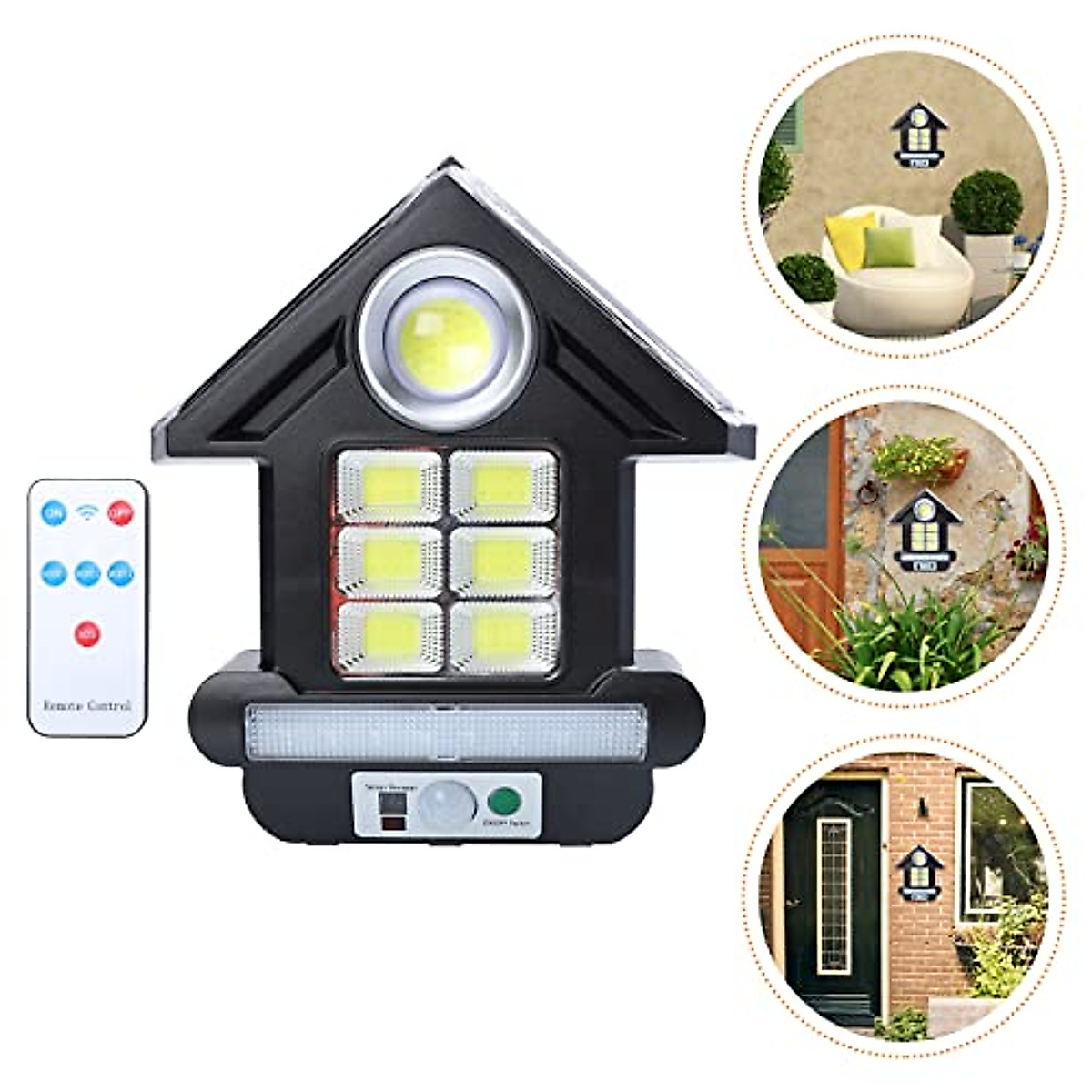 ibasenice 1 Set of Solar Sensor Wall Lamp Outdoor Street Garden Lighting Lamp for Home