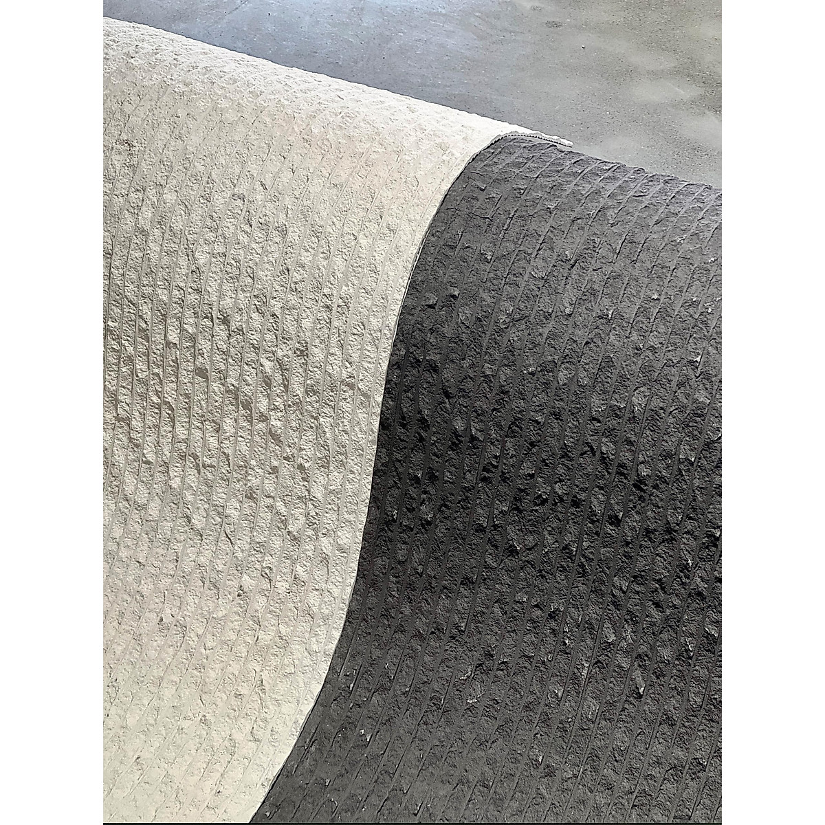 Decorative Flexible Stone Slab Roll, Lightweight, Coarse Texture, Beige and Charcoal