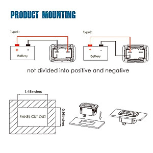 Runleader LCD Digital Hour Meter,AC/DC 5V to 277V,Maintenance Reminder for Zero Turn Lawn Mower Tractor Generator Golf cart Scrubber Marine ATV Motor Compressor and Gas Powered Device