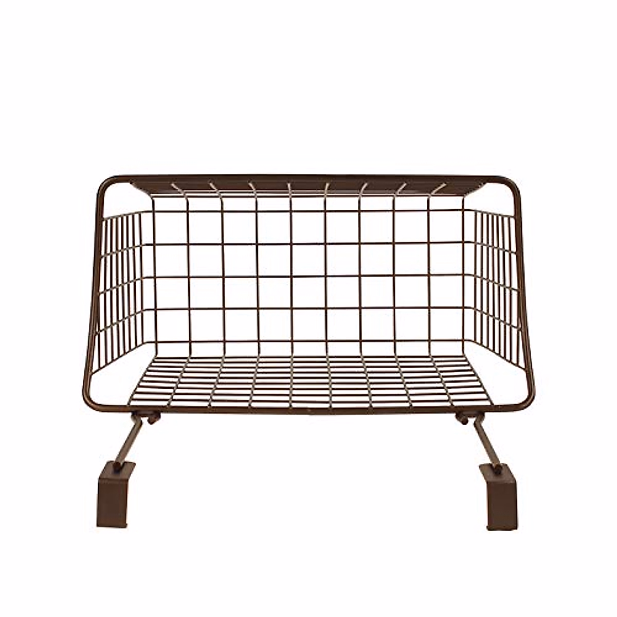 Spectrum Grid Over The Cabinet Wire Storage Basket Large (Bronze) - Organizer for Bathroom, Kitchen, Under Sink, Pantry, Hair Tools, & More