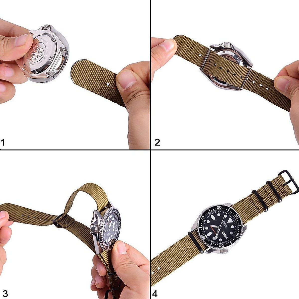 Ritche Christmas Gift 4PC 20mm Nylon Strap Nylon Watch Band Compatible with Timex Weekender Watch for Men Women (4 Packs), White Elephant Gifts, Stocking Stuffers for Men