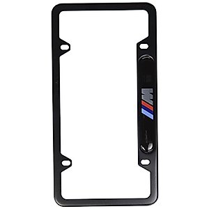 BMW Black Stainless Steel License Frame with M Logo