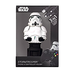 Exquisite Gaming: Star Wars: Stormtrooper - Original Mobile Phone & Gaming Controller Holder, Device Stand, Cable Guys, Collectable Licensed Figure