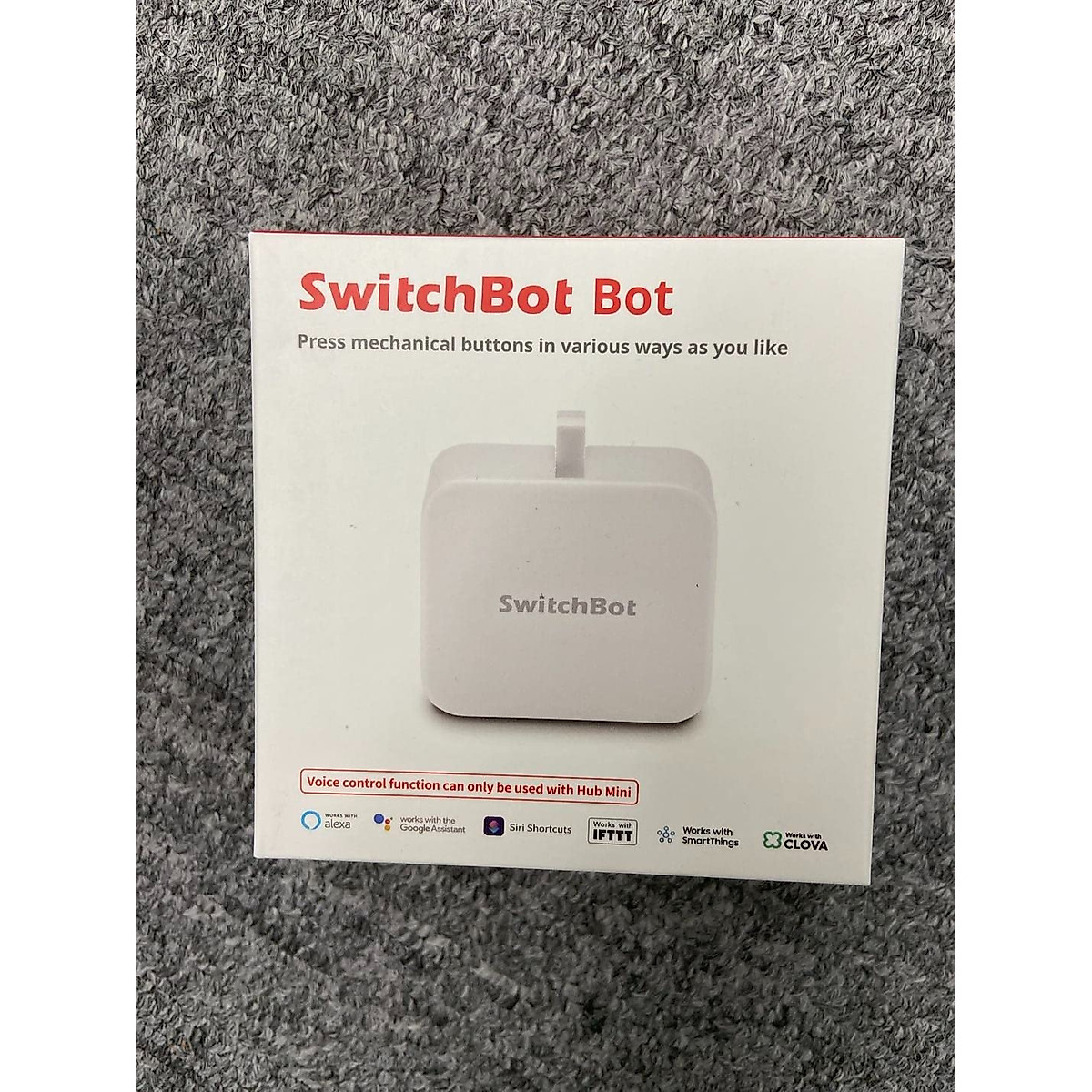 SwitchBot Smart Switch Button Pusher - No Wiring, Bluetooth App or Timer Control, Add SwitchBot Hub Mini to Make it Compatible with Alexa, Google Home, IFTTT (white)