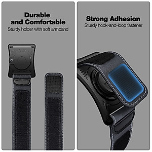 Dexnor 2-in-1 Phone Holder Armband, Detachable Running Cell Phone Holder Universal Sports Arm Band with Ring Stand for iPhone Samsung Galaxy All Phones Gym Workouts Exercise Fitness