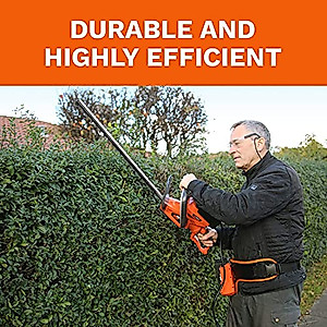 Redback 40V Hedge Trimmer Cordless Bush Trimmer with 1300 RPM Maneuverable 40V Battery Operated Hedge Trimmer Gardening Tools for Cutting and Pruning Shrubs W/ 2Ah Battery Charger