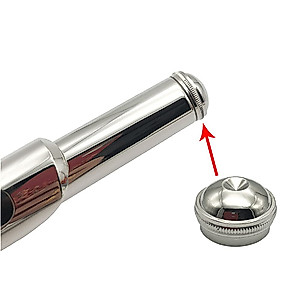 Jiayouy Silver Plated Flute Head Crown Headjoint Screw Cap Flute Repair Parts Instrument Accessory