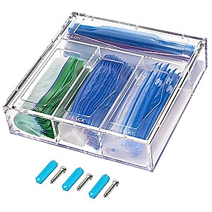 Elavain Acrylic Ziplock Bag Storage Organizer and Dispenser, Ziplock Bag Organizer, Drawer & Wall-Mount Food Storage Bag Organizer for Sandwich, Snack, Quartz, Gallon/Freezer, Storage & Slider Bags