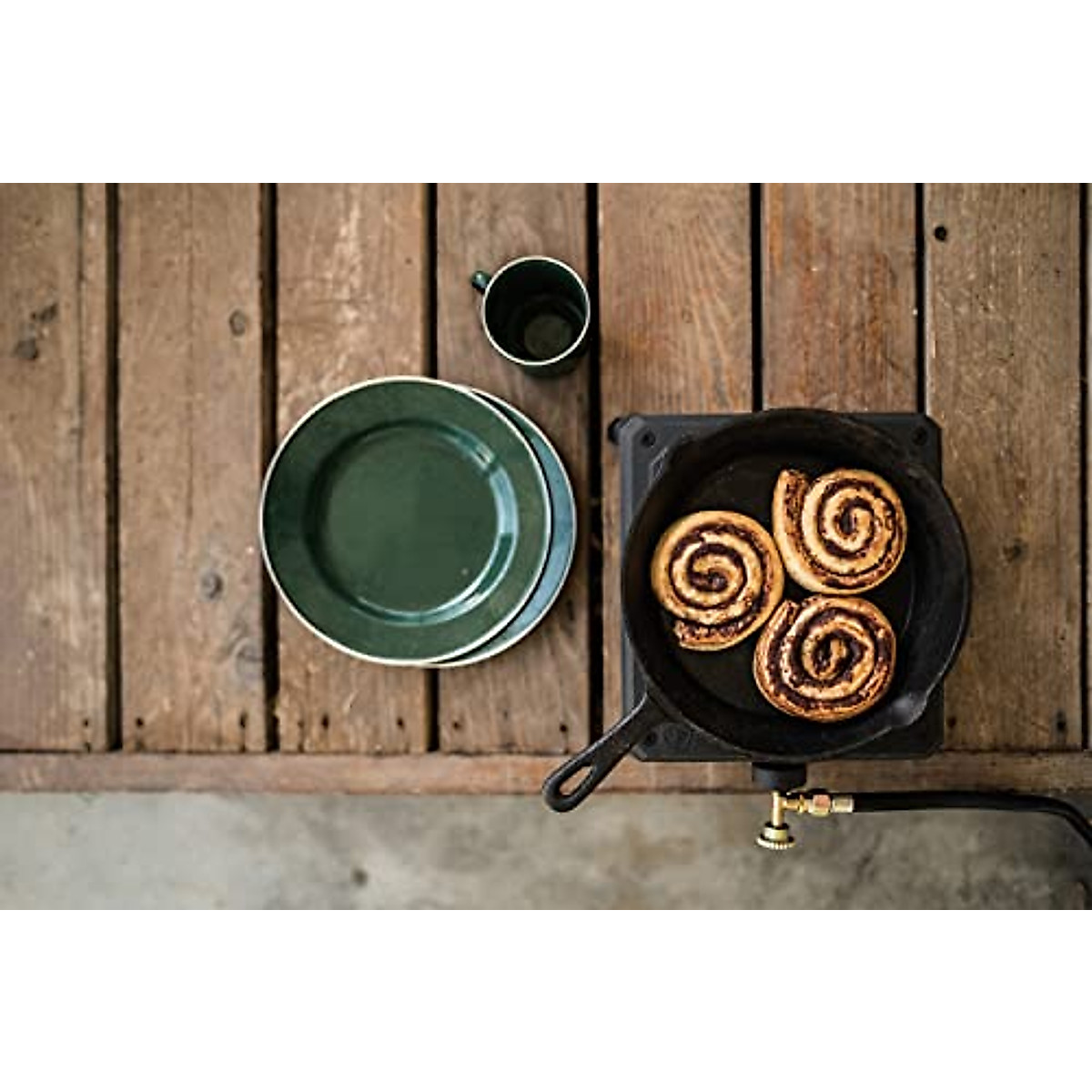 Stansport Single Burner Cast Iron Stove with Regulator Hose (208-100)