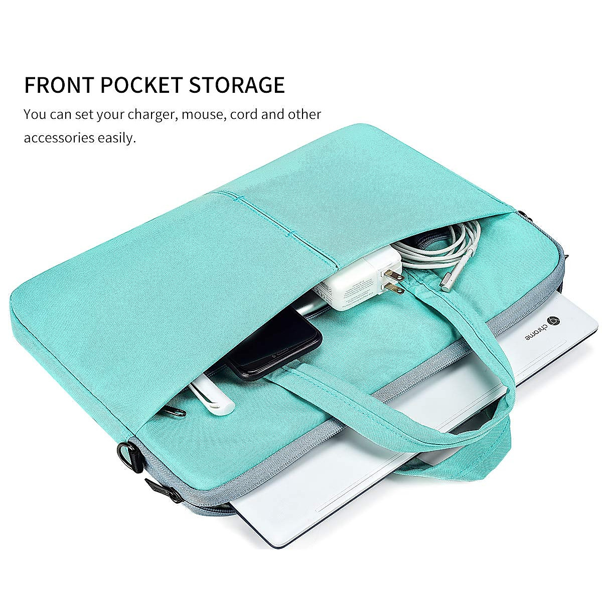 17 17.3 inch Laptop Bag for Women Men Computer Sleeve Case with Shoulder Strap for HP Envy Pavilion/Dell Inspiron/Lenovo Thinkpad/ASUS TUF Vivobook/MSI/Acer with Handle, Green