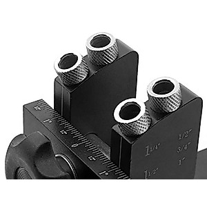 WEN Pocket Hole Jig Kit, Metal, Step Drill Bit, Self-Tapping Screws, and L-Base (WA1527)