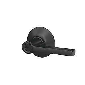 Schlage F51 V LAT 622 Latitude Door Lever, Keyed Entry Lock, Matte Black