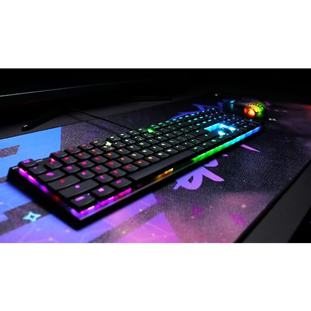 CHERRY MX 10.0N RGB, Flat Mechanical Gaming Keyboard, German Layout (QWERTZ), Wired, Original Switches MX Low Profile RGB Speed, Black