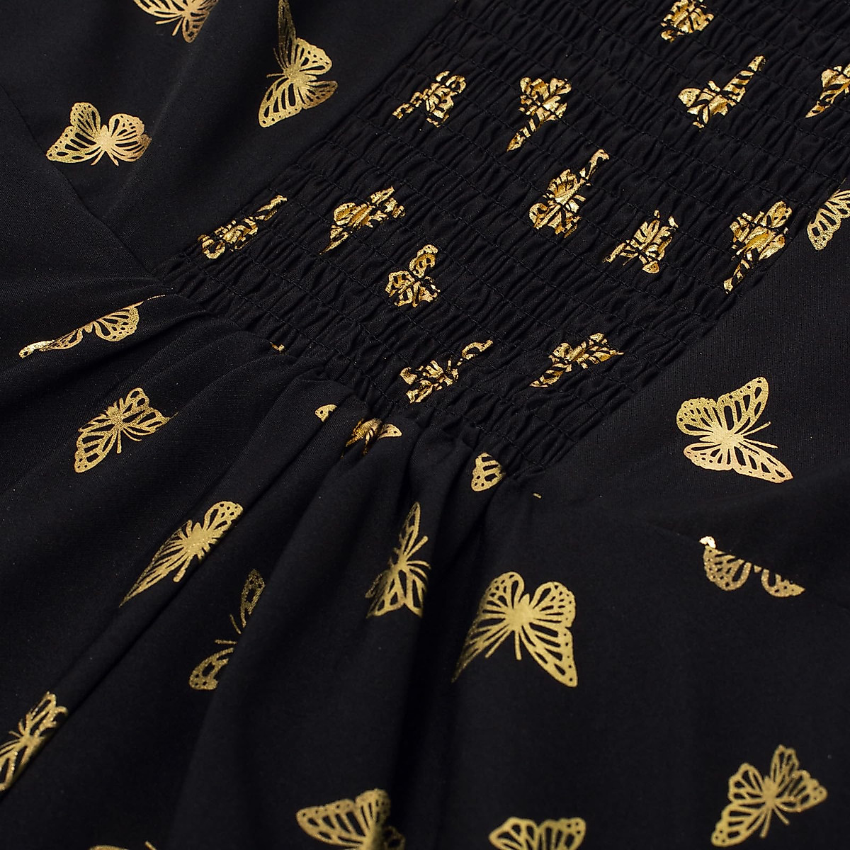 Belle Poque Black Butterfly Print A-line Swing Wedding Guest Cocktail Party Christmas Dresses 1950s Vintage Sleeveless Dress XL