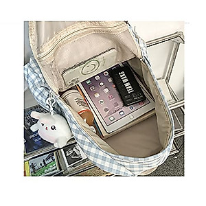 JELLYEA Kawaii Backpack Cute Backpack with Kawaii Accessories Laptop Bag Rucksack Girl Schoolbag Canvas Bag Teens Bookbag