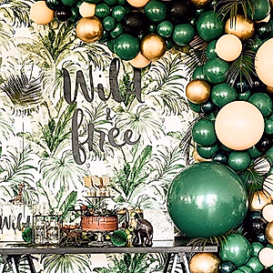 KALOR 100 pcs 10 Inch Dark Green Matte Latex Balloons Helium Balloons for Birthday Party Wedding Party Baby Shower Decoration Supplies