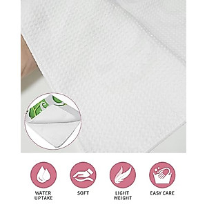 Hokiten Halloween Waffle Kitchen Towels Dishcloths, Green Ombre Pumpkins Castle Witch Absorbent Dish Towels | Hand Towels for Bathroom/Bar, 12 x 12 Inch, 2 Pcs