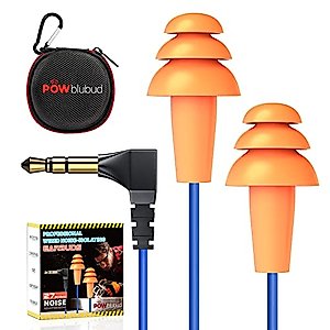 Ear Plug Headphones for Work, Work Earbuds Headphones | Noise Reducing Earphones | Isolating Ear Plug Hidden Earbuds for Work Industrial Construction Landscaping, OSHA Compliant Hearing Protection