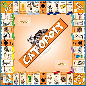 Late for the Sky CAT-opoly Board Game White, Large