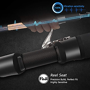 Cadence Fishing CR5 Spinning Rods | 30 Ton Carbon | Fuji Reel Seat | Stainless Steel Guides with SiC Inserts | CR5-701S-MHF