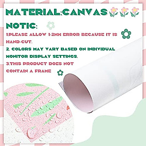 12 Pieces Danish Pastel Room Decor Green and Pink Wall Art Poster Aesthetic Room Decor Unframed Canvas Abstract Posters for Living Room Teen Room Decor, 8 x 10 Inches