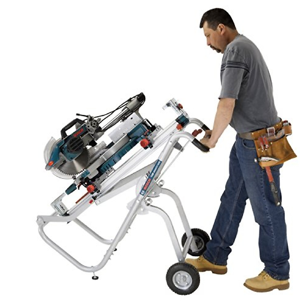 Bosch Portable Gravity-Rise Wheeled Miter Saw Stand T4B