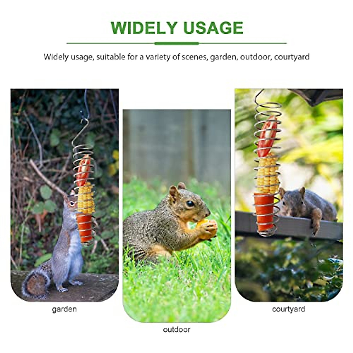 HANABASS Bird Toy Birds Feeder Bird Food Holder 2Pcs Stainless Steel Parrot Feeders Bird Feeding Devices Pet Feeding Supplies Backyard Feeding Supplies Stainless Steel Parrot Feeder Outdoor Toys