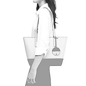 Kate Spade New York Briel Large Leather Tote in Warm White/Grey (White/Grey)