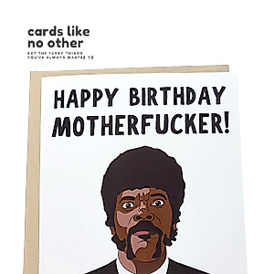 Sleazy Greetings Funny Happy Birthday Card For Men Women | Samuel L Jackson Rude Bday Card For Him Or Her | Dirty Adult Friend Birthday Card with Envelope