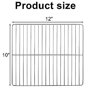 Elsjoy Set of 4 Barbeque Wire Mesh Net Grill Grid, 12 x 10 Stainless Steel Grill Grates BBQ Grill Racks, Replacement Smoker Wire Rack for Roasting, Cooling, Baking